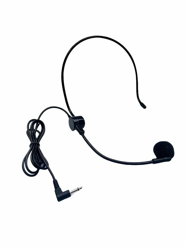 Микрофон для живого вокала Микрофон универсальный для громкоговорителя живого вокала 3.5 мм головной , черный, черный