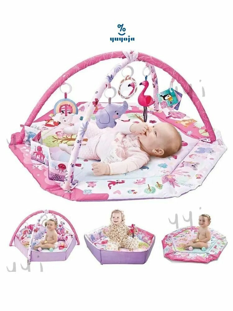 Развивающие игровые коврики для новорожденных с дугами и игрушками, детские игровые коврики с игрушками для малышей