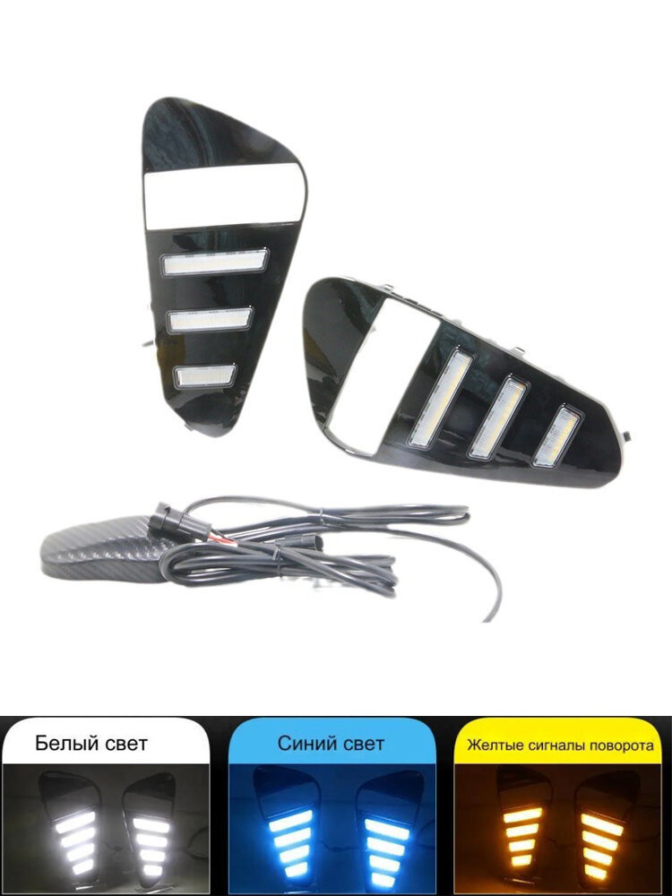 Фары автомобильные, Огни дневные ходовые, 2 шт. для 2018-2020 Geely Coolray (SX11) Proton X50