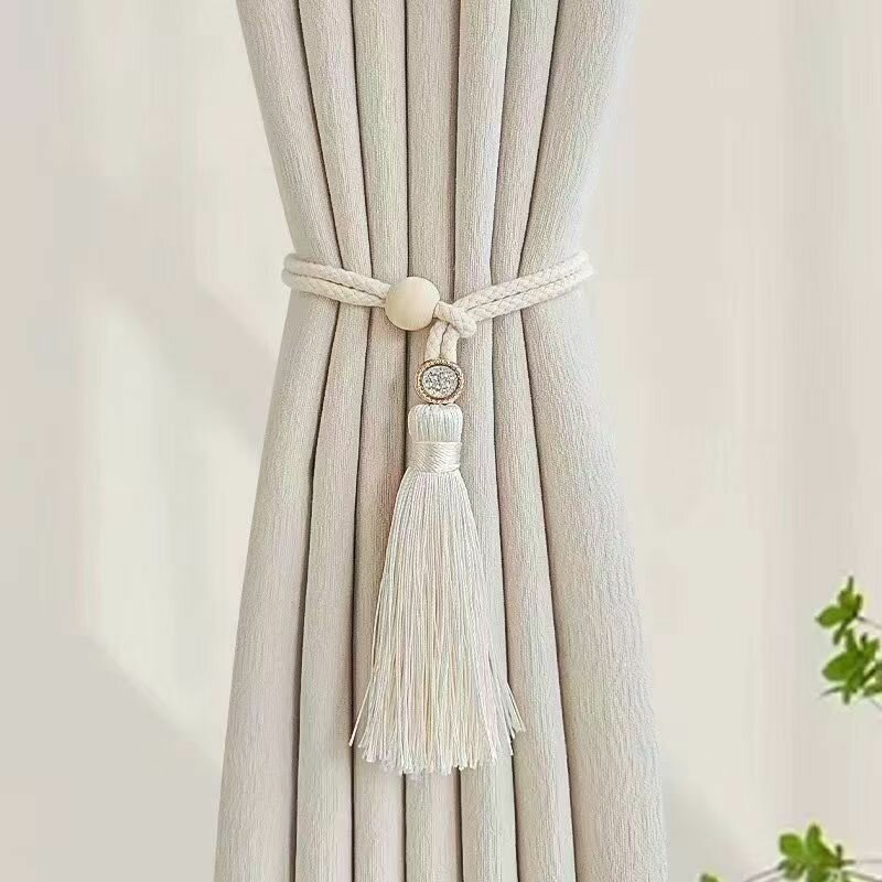 Подхваты для штор на магнитах кисть и дерево