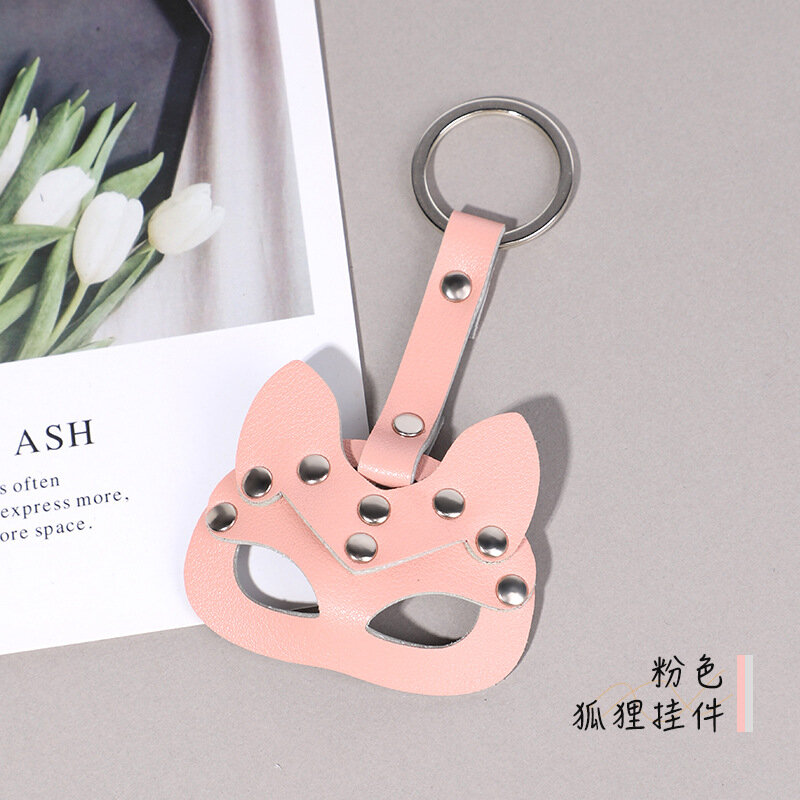 Брелок-маска лисы, сексуальные игрушки для взрослых, реквизит для пар, для прелюдии и тренировок, дерзкая лиса Розовая
