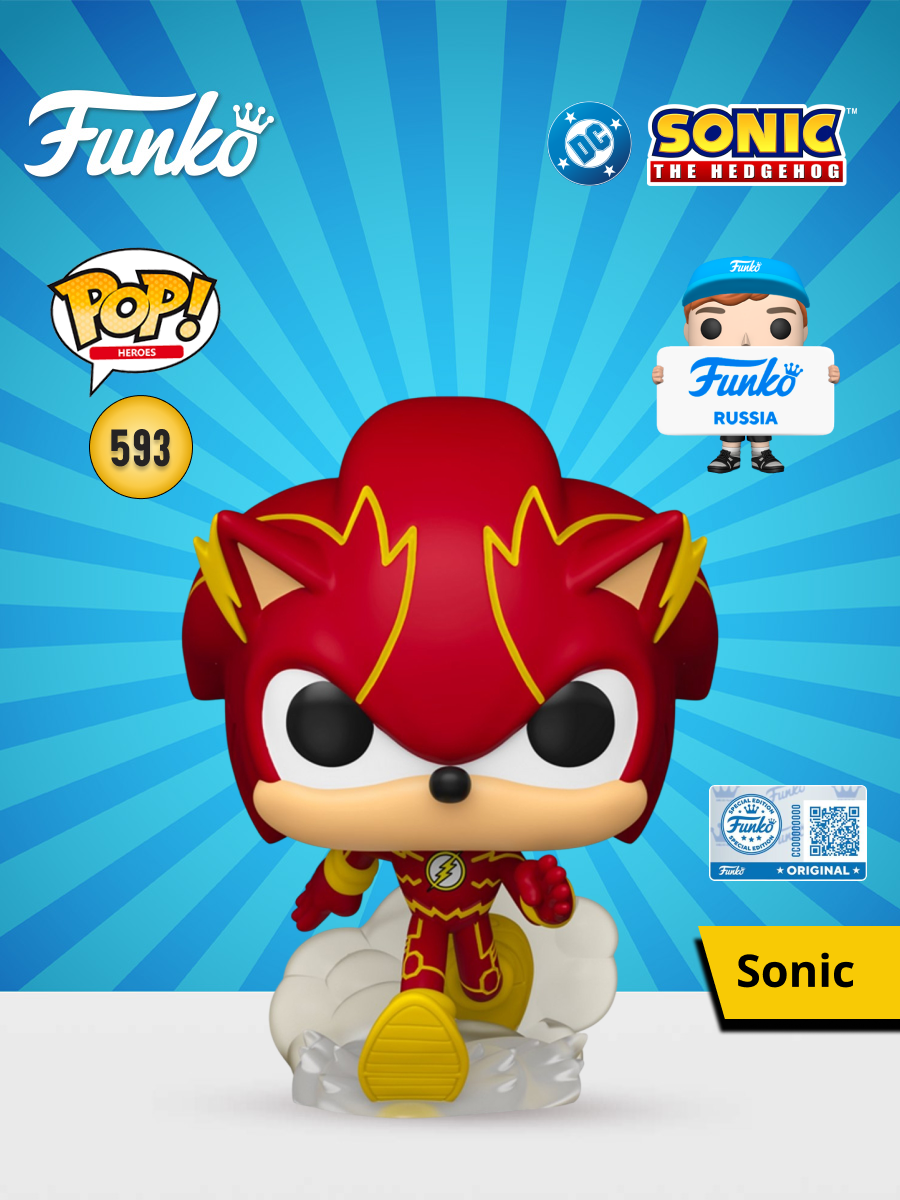 Фигурка Funko POP! Heroes DC х Sonic the Hedgehog Sonic as the Flash (593) 88905