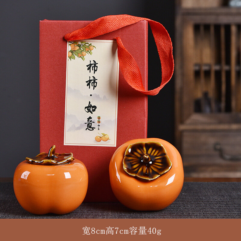 Все лучшие чайные банки с хурмой Мини-чай Герметичный чай пробуждения Моделирование небольшой размер Украшения