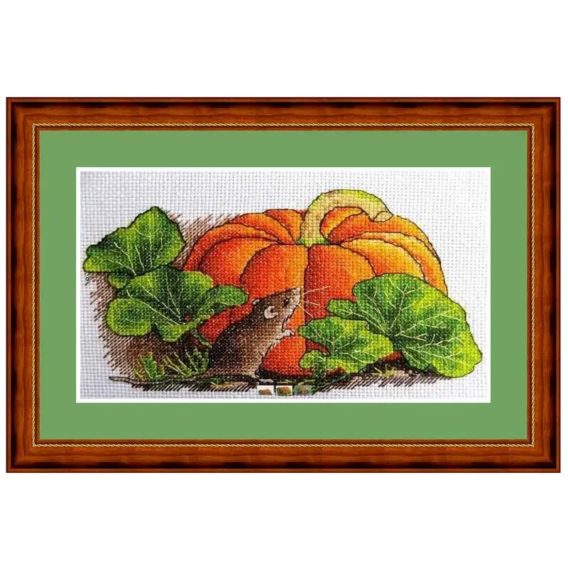 Набор для вышивки крестом Fishxx Тыква Мышь 14CT White Cloth