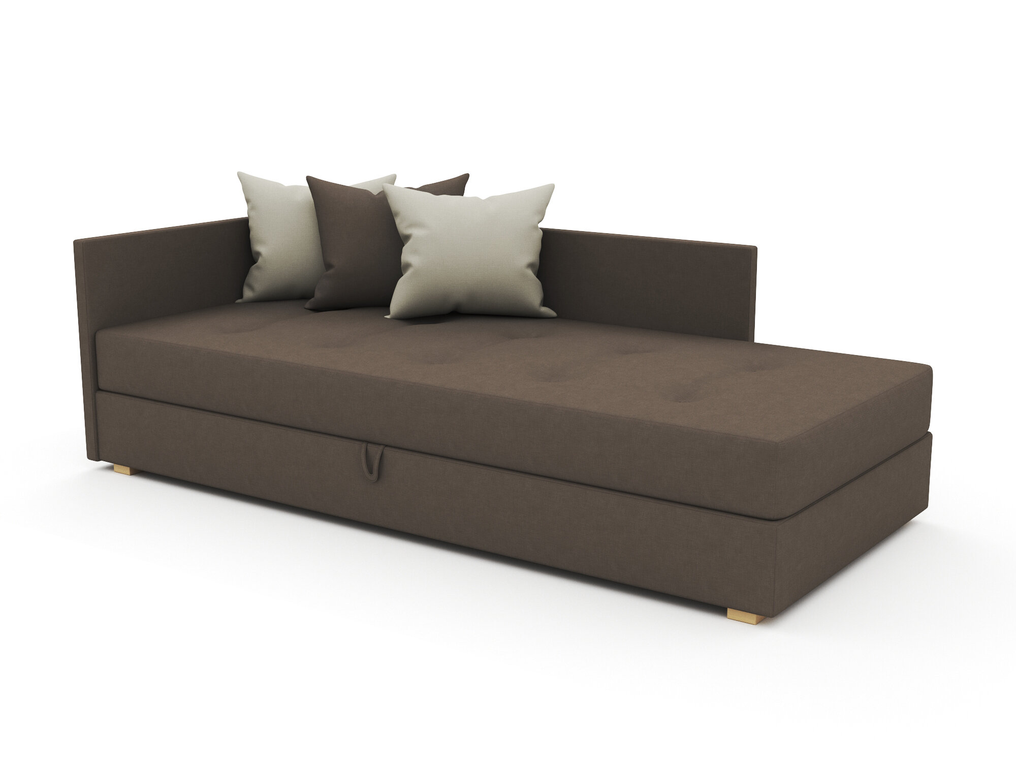 Кушетка Soft Element Уоллес Brown шенилл, диван кровать, мягкая, с ящиками для хранения белья, на кухню, на дачу, в комнату