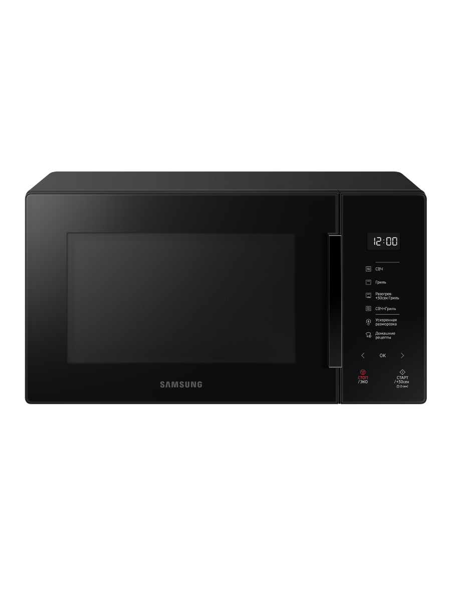 Микроволновая печь Samsung MS23T5018AK/BW, 23 л, 800 Вт, черный