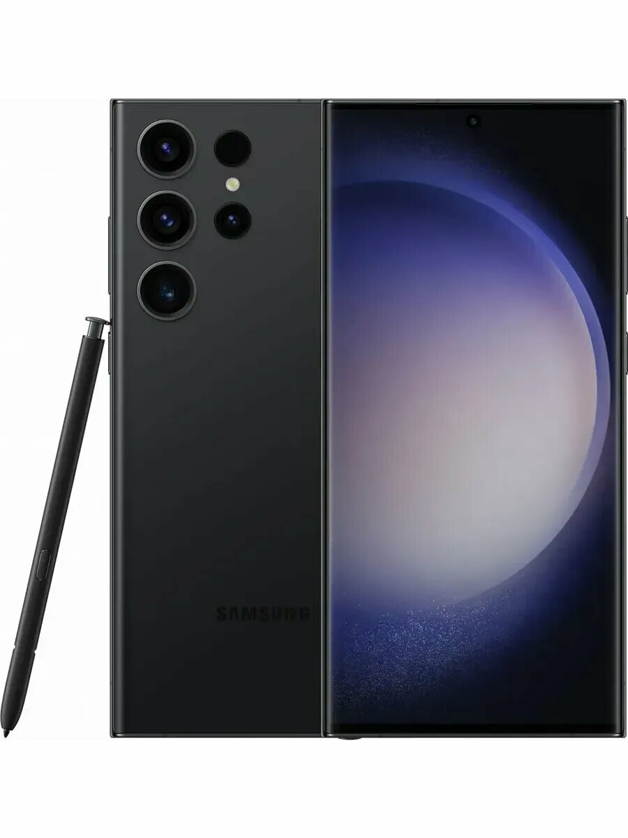 Samsung Смартфон Galaxy S23 Ultra 12/256 ГБ,2SIM-карта , 100% Поддержка русского языка, совершенно новый, черный