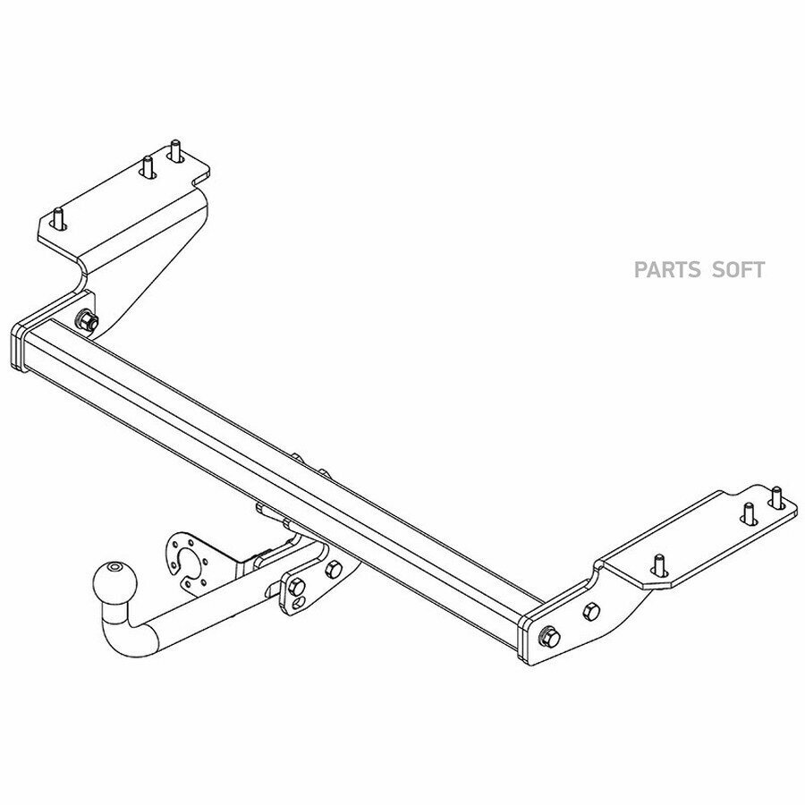ТСУ HAVAL H2с электропроводкой от официального дистрибьютора, AVTOS, артикул HV02
