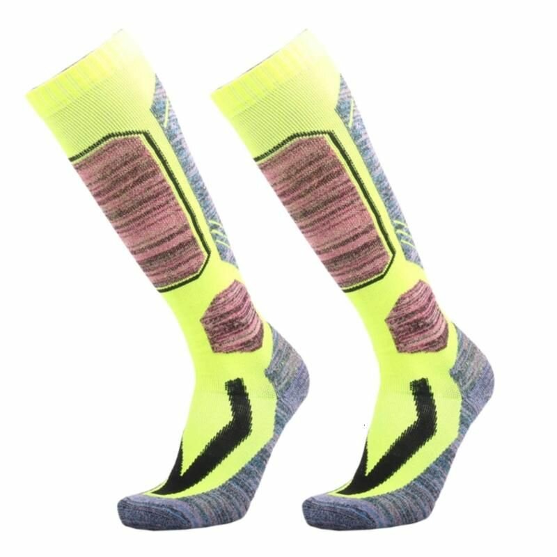 Термоноски для лыж и сноуборда, Зеленый - L