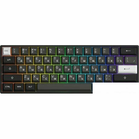 Клавиатура Akko 3061S Black & Silver (Akko Cream Yellow V3 Pro)