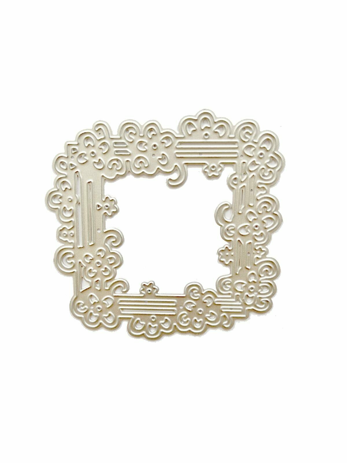 Квадратные кружевные металлические трафареты для вырезок, альбом для тиснения бумажных карточек