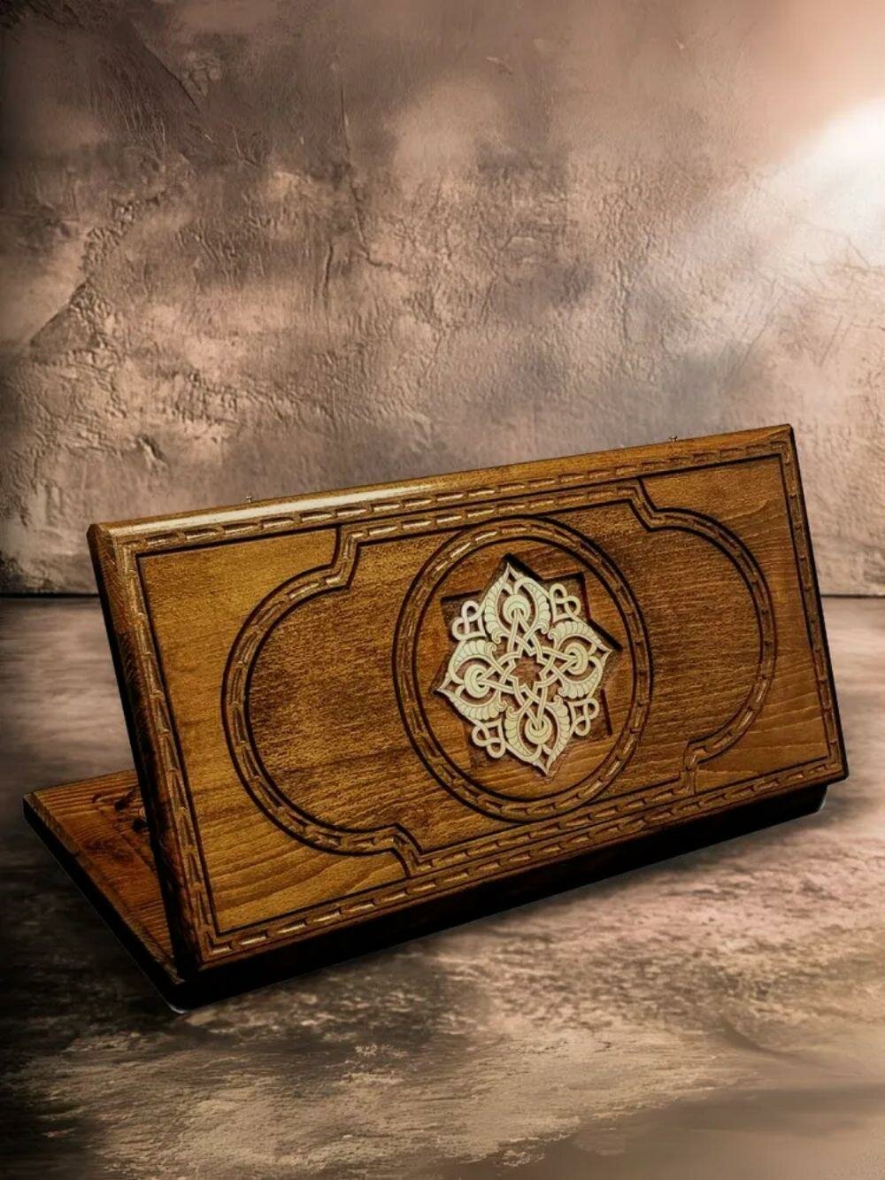 Нарды и шашки резные Узоры Востока 61 х 62 см бук Армения 62654 Mirzoyan