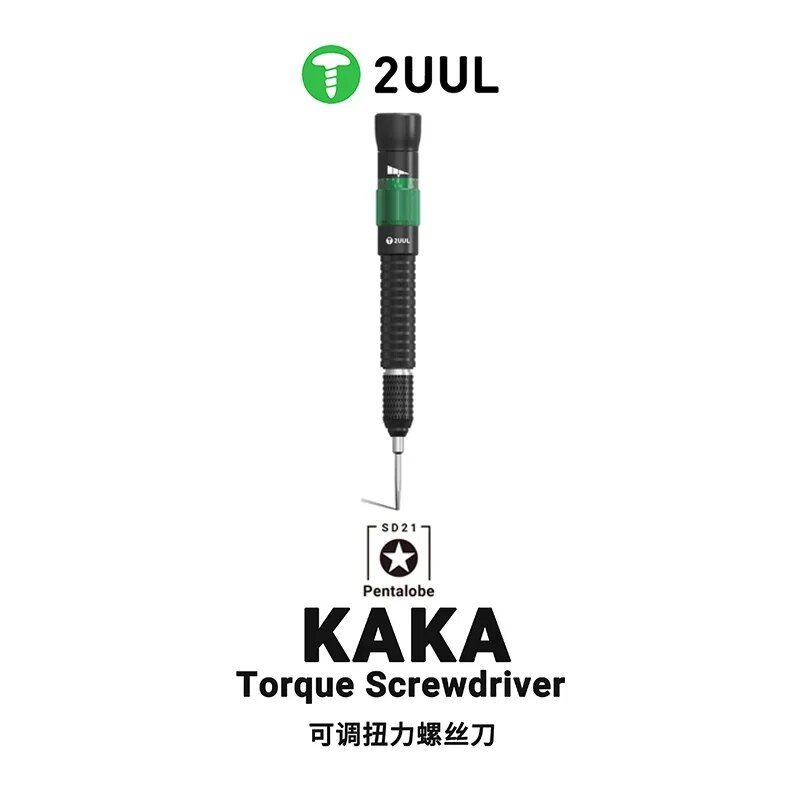 Регулируемая динамометрическая отвертка 2UUL KAKA с магнитным крестом набор бит для SD21 Pentalobe