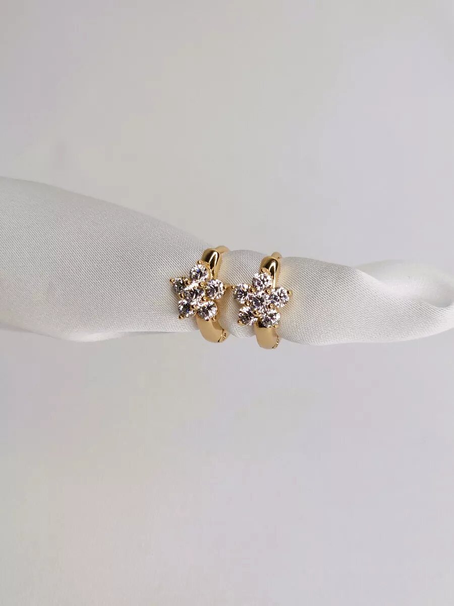 Серьги, искусственный камень