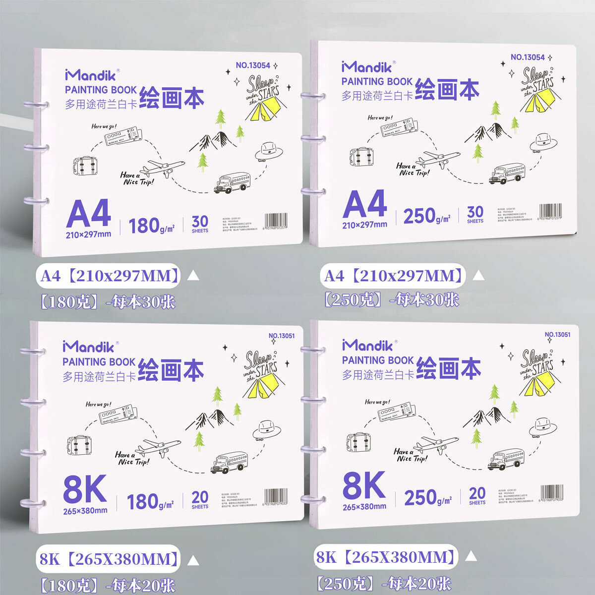 Экстра толстый A4 пустой скетчбук с отрывными листами, белая карточная книга, устойчивая к чернилам, книга для рисования в детском саду, книга для рисования детей