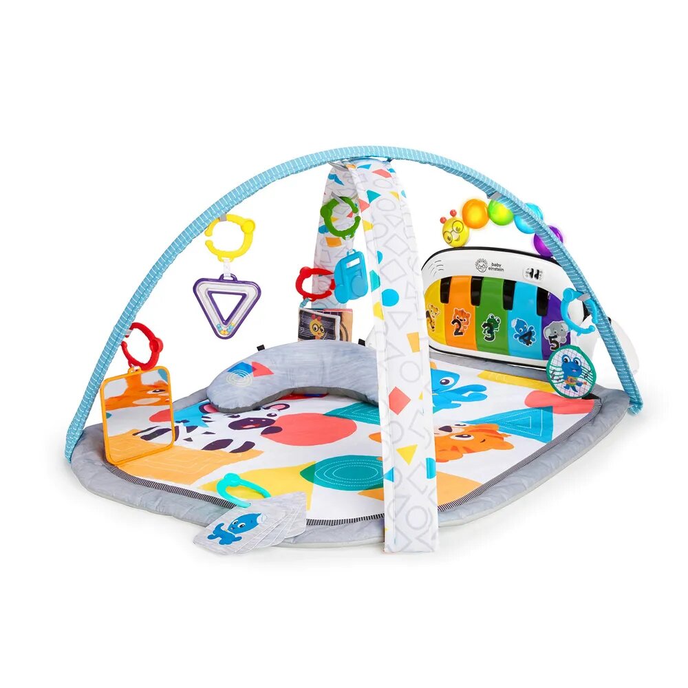 Игровой коврик для раннего развития, Baby Einstein, 4 в 1, с пианино, ковриком и съемными игрушками, свет