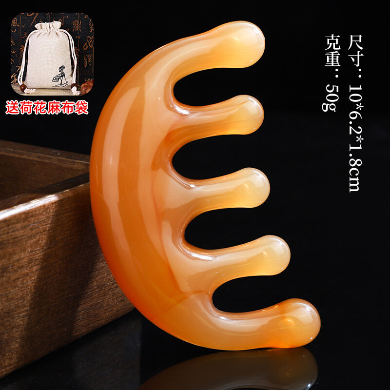 Премиум-расческа из смолы с пятью пальцами, маленькая расческа для кожи головы, портативная мини-расческа для массажа, подарок