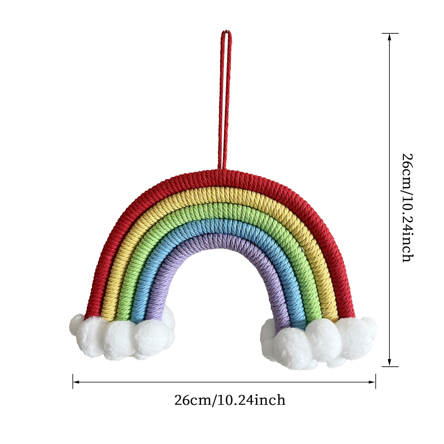 Ins Трансграничные скандинавские ручные плетеные хлопчатобумажные нити Облака радуги декоративные подвески настенные