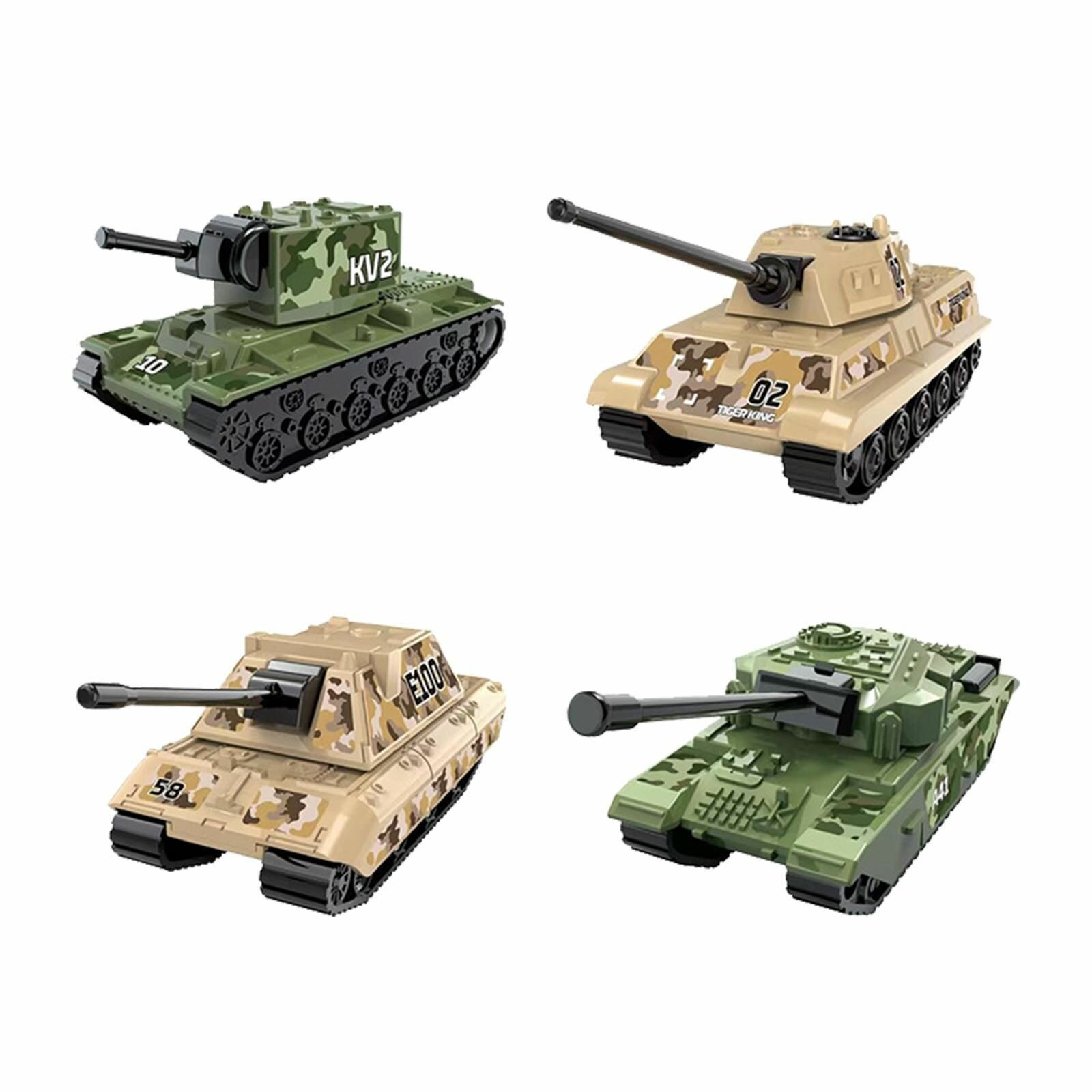 Сборная модель танка 4D, 4 шт, современный танк для детей, модель танк А41 Кв2, развивающая игрушка-головоломка