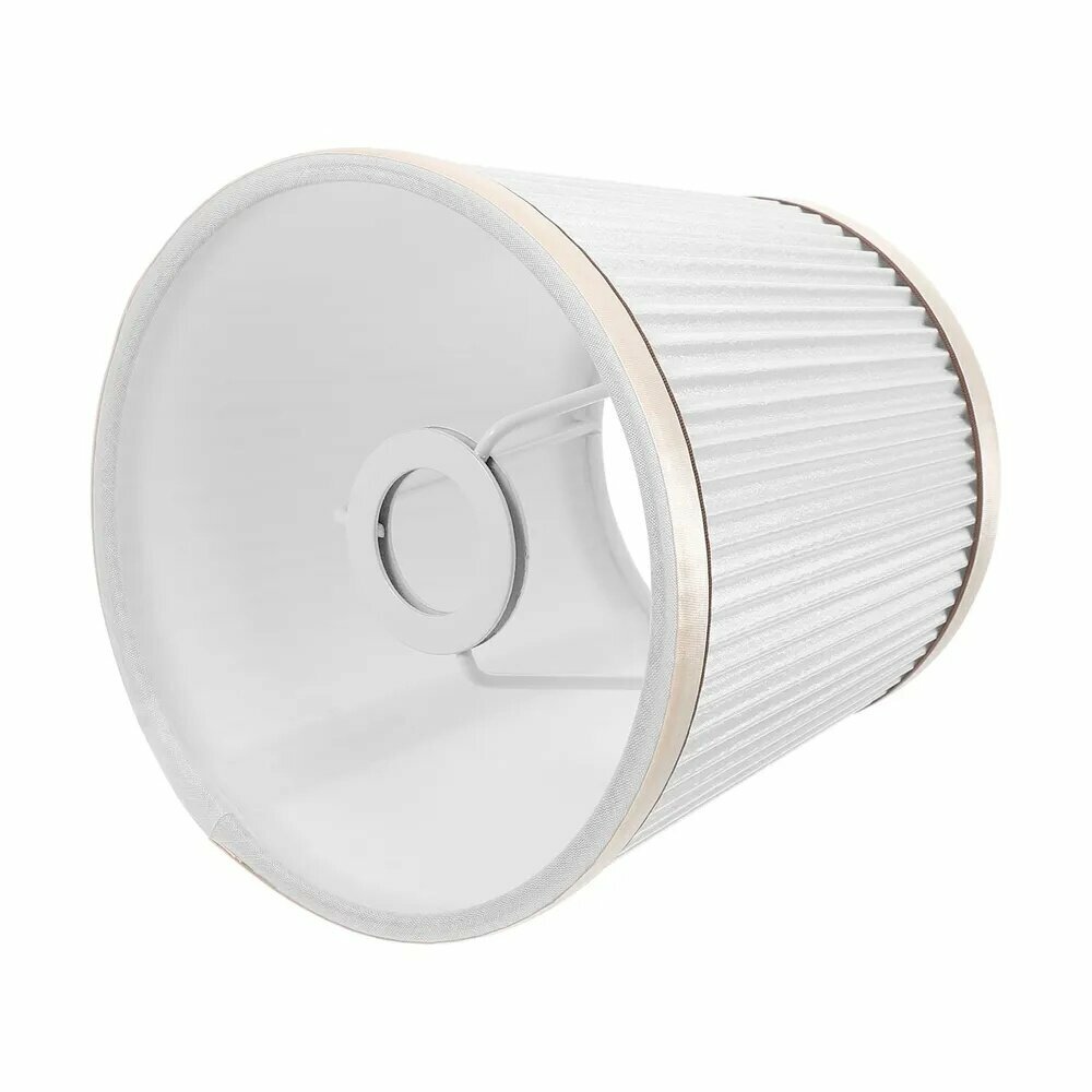 Тканевый абажур американского стиля, белый, с металлическими деталями для домашнего декора