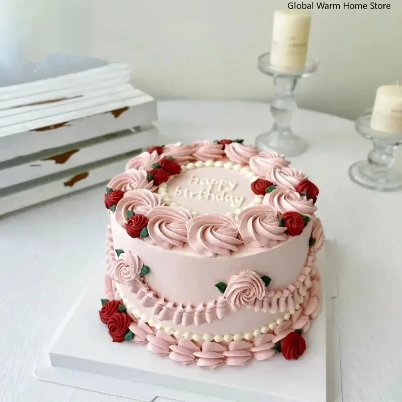 Имитация торта для декора Розовый, 3Style-6 inches