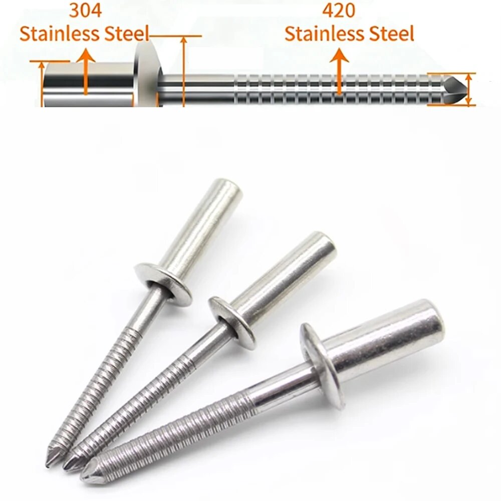 Заклепки из нержавеющей стали M3 x 6mm