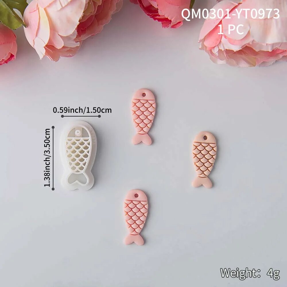 Форма для сережек Fish, QM0301-YT0973