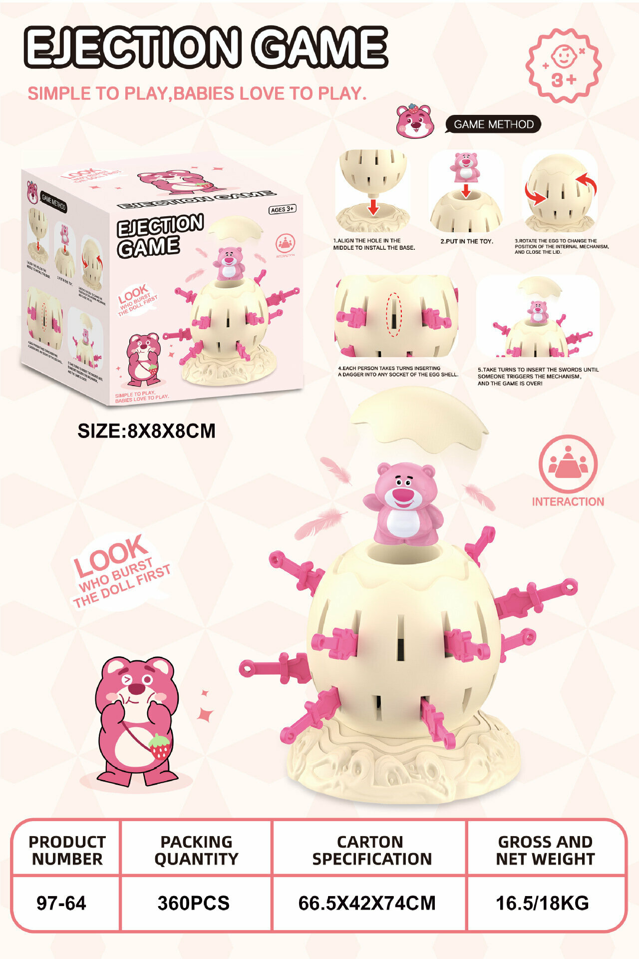 Кросс-бордерный популярный мини-пингвин-пират ведро, образовательная игрушка для детей, снимающая стресс, интерактивная настольная игра для родителей и детей