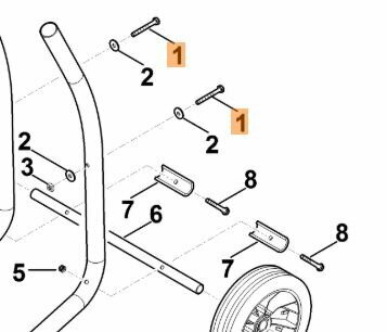 Винт с шестигранной головкой М6*50 оригинал