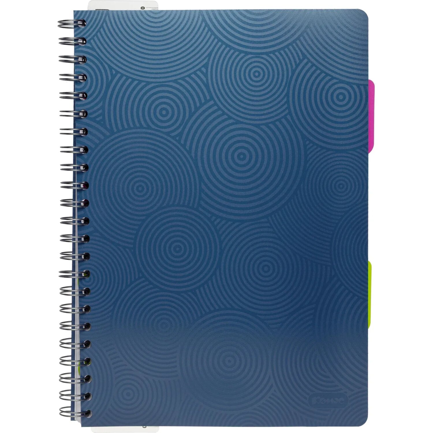 Бизнес-тетрадь Комус на спирали, синий, А4, 140л, клетка, раздел.