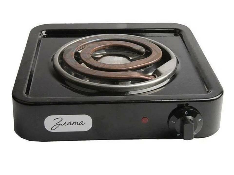 Плитка электрическая 1КОНФ. Настольная ЭПТ 1-1.0/220 ТЭН 030100807 черн злата