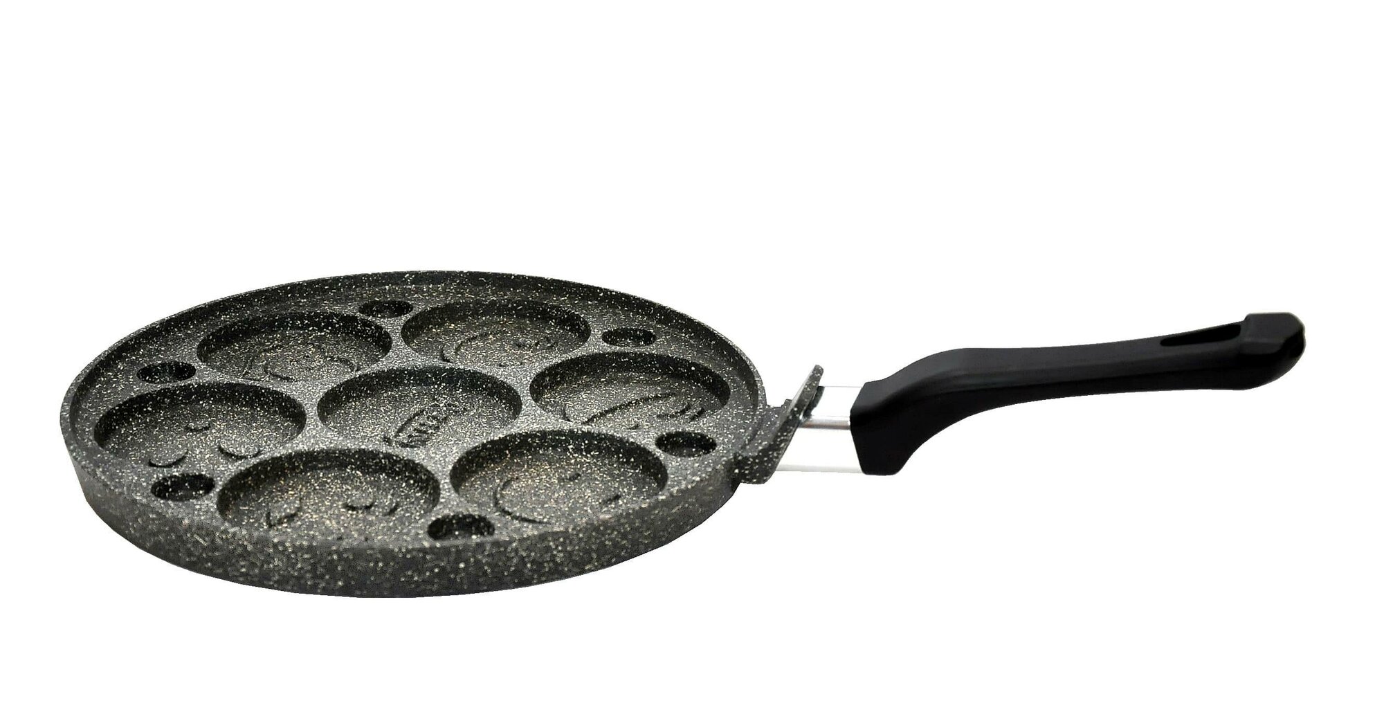 Сковорода алюминий литой А/П 230 оладница природный камень пласт. Ручка алита