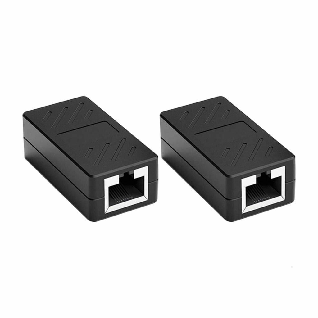 Высокоскоростной RJ45-адаптер с поддержкой кабелей Cat7, Cat6, Cat5e, Cat5, 2шт