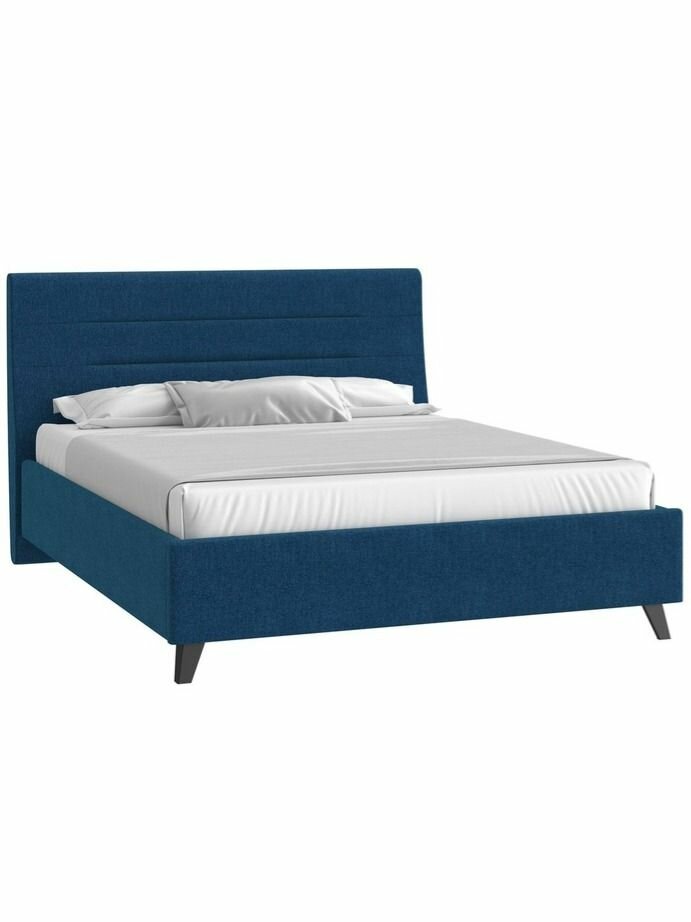 Кровать "веста" в ткани рогожка с подъемным механизмом и ящиком для белья