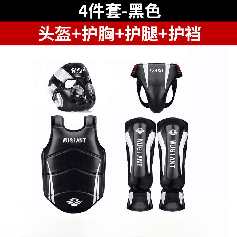 Набор защитного снаряжения для спарринга для детей, подростков и взрослых, защита для муай-тай, защита головы, защита груди, полный набор для бокса, защитное снаряжение для боя