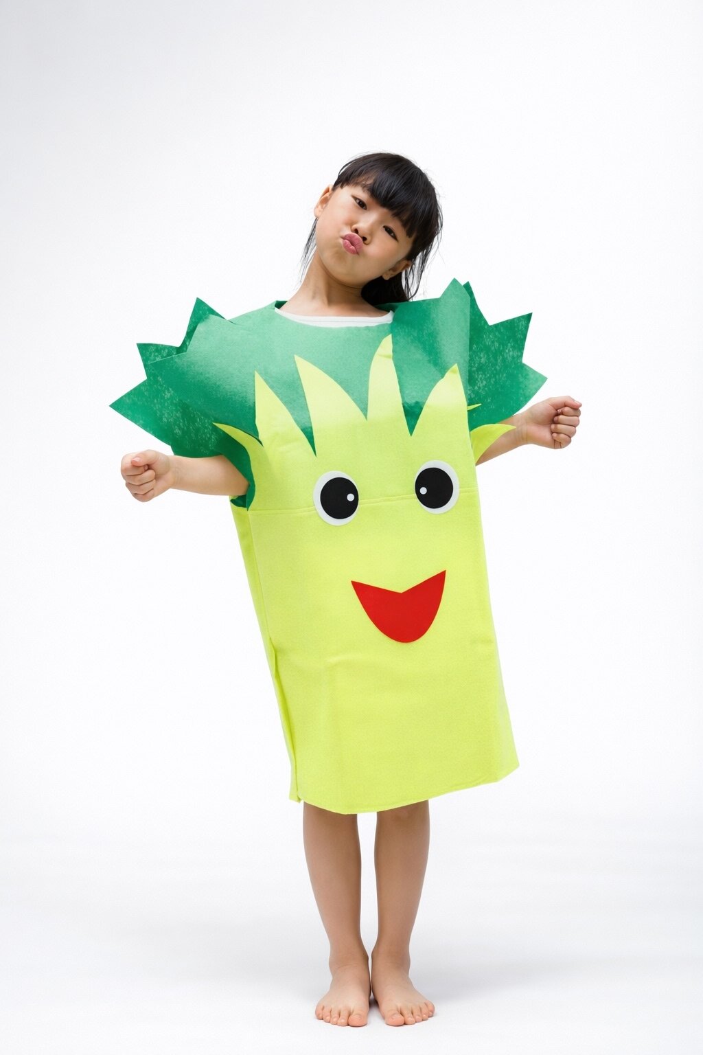 Костюм "Брокколи", для детей, цвет желтый/зеленый, 128 размер