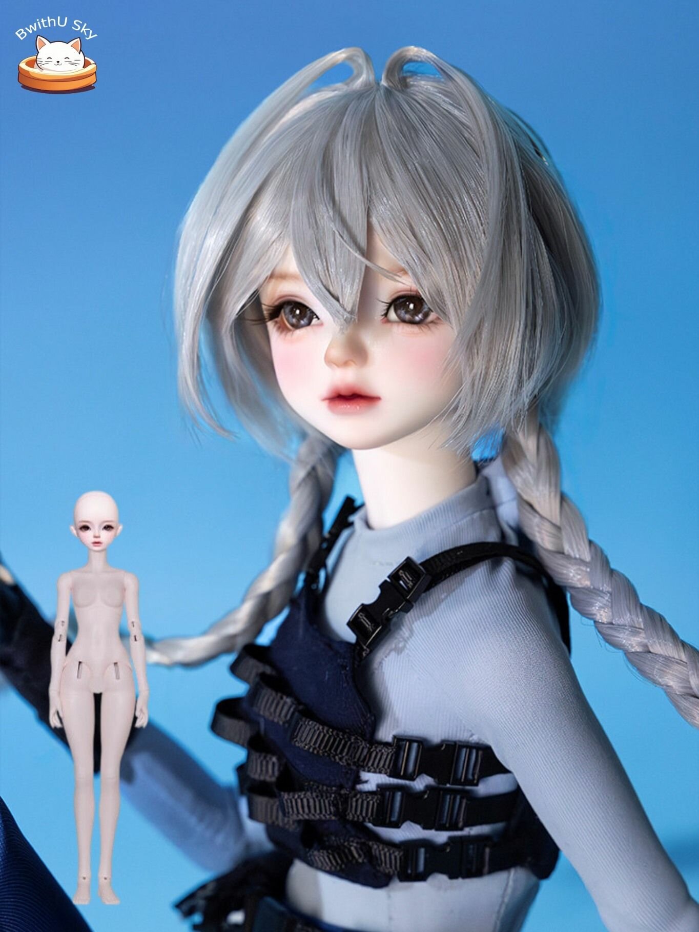BwithUSky Susu 1/4 BJD Кукла: Полицейский Тактический Наряд (Броня + Пистолет Стильный Лук)