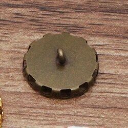 BoYuTe лоток для кабошонов латунный 200 шт. Inner 16mm, Antique Bronze