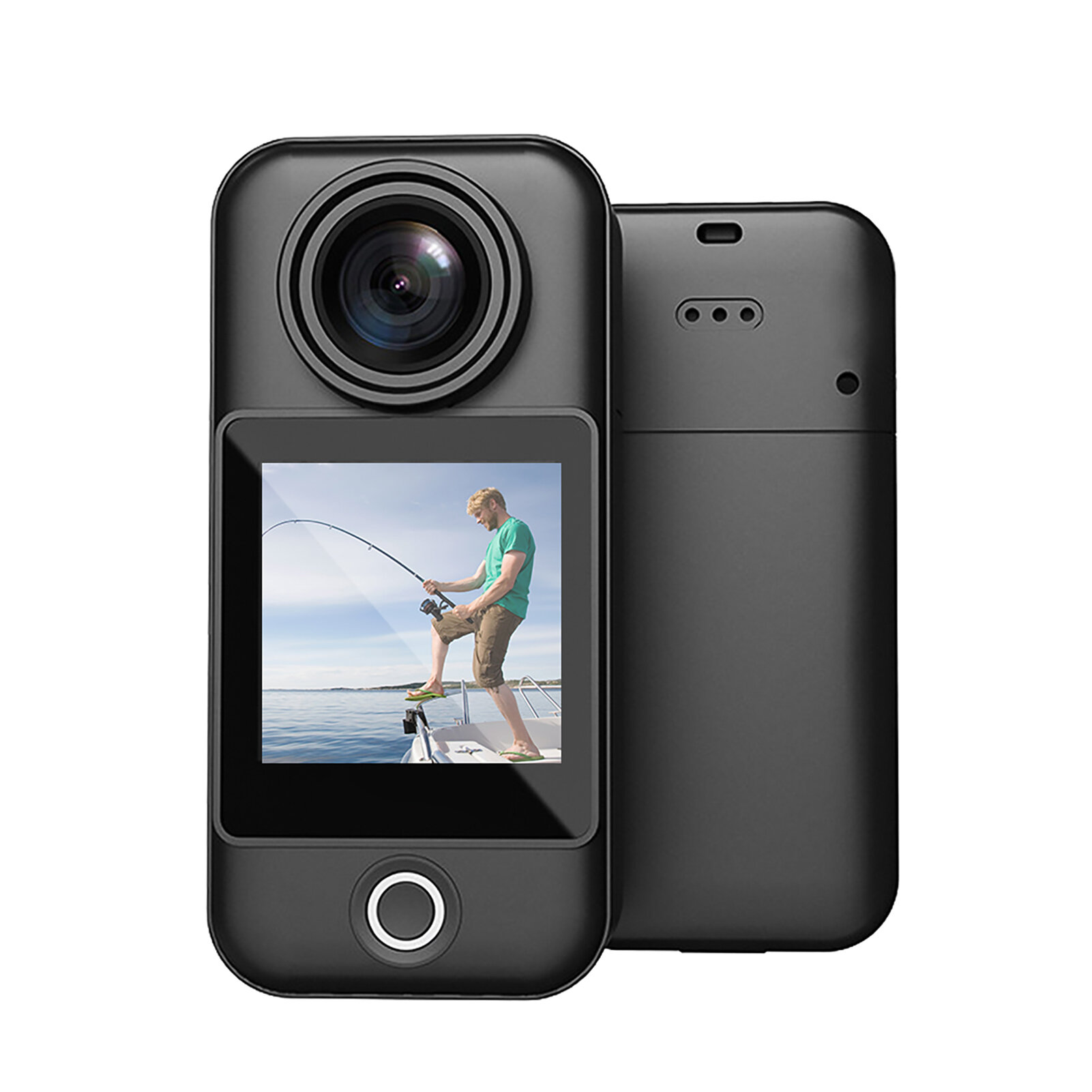 SJCAM C300 Pocket 4K 30FPS Экшн-камера, Wi-Fi 5G/2.4G, 1,33-дюймовый сенсорный экран, широкоугольный объектив 154°, 6-осевая гиростабилизация, водонепроницаемость до 30 м, ночное видение, съемный аккумулятор