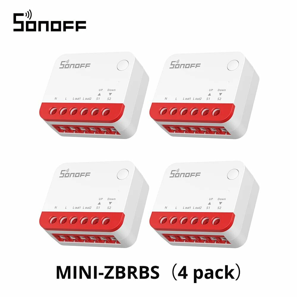 SONOFF MINI-ZBRBS Zigbee умный переключатель рольставней Zigbee усилитель сигнала местной сцены трансформируют шторы eWeLink через ZigBee Hub, MINI-ZBRBS (4 pack)
