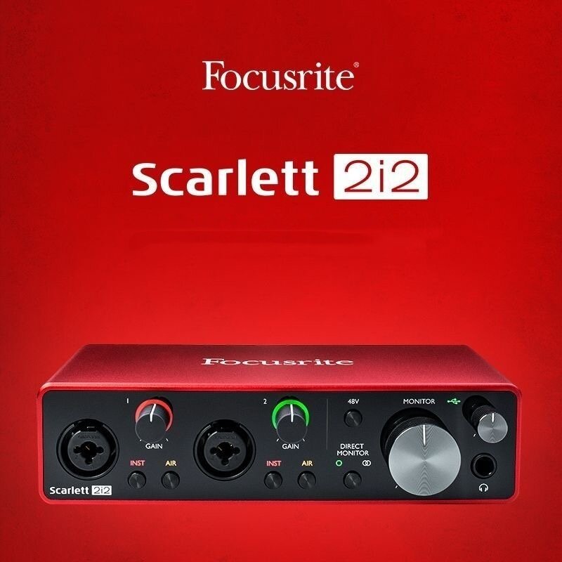 Аудиоинтерфейс Scarlett, 2i2 Studio, Третье поколение，USB, 2 входа