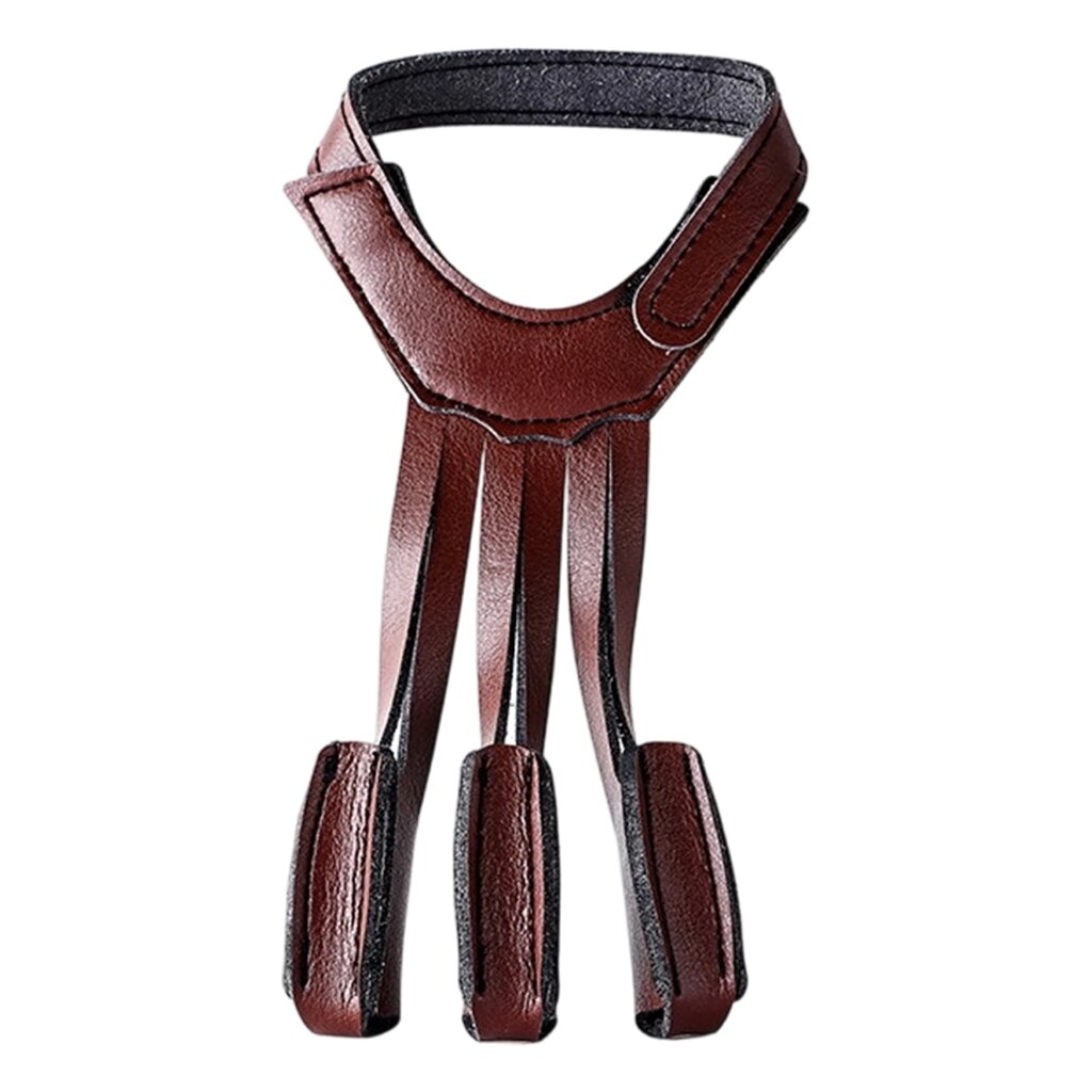 Трехпалая Токсофильная Перчатка из Синтетической Кожи для Охоты с Изогнутыми Традиционными Луками и Регулируемым Ремешком