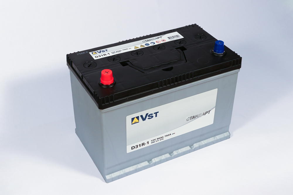 VST Стандарт Asia 90A/ч 12V 750A VL D31R-1 (305x171х590) прямая полярность АКБ
