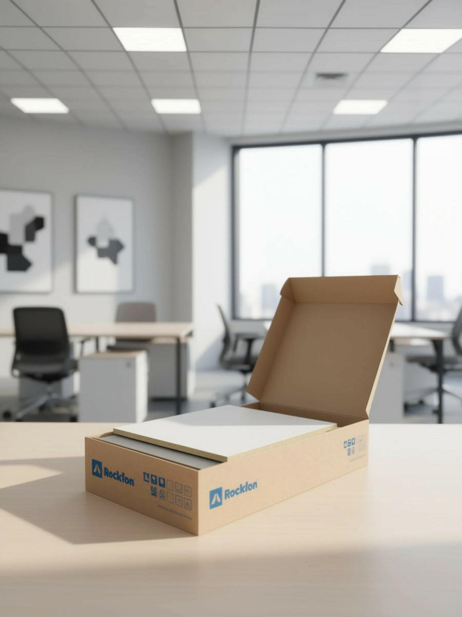 Потолочные панели Рокфон "Лилия" A15/24, каменная вата, 600x600 мм, толщина 15 мм, 28 шт