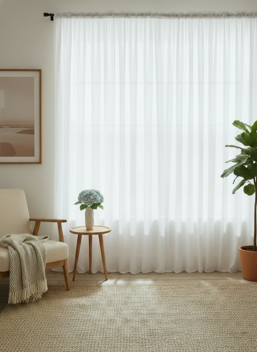 Тюль Икеа Ревлуммер полупрозрачный на ленте, 300х300 см, 1 шт, белый