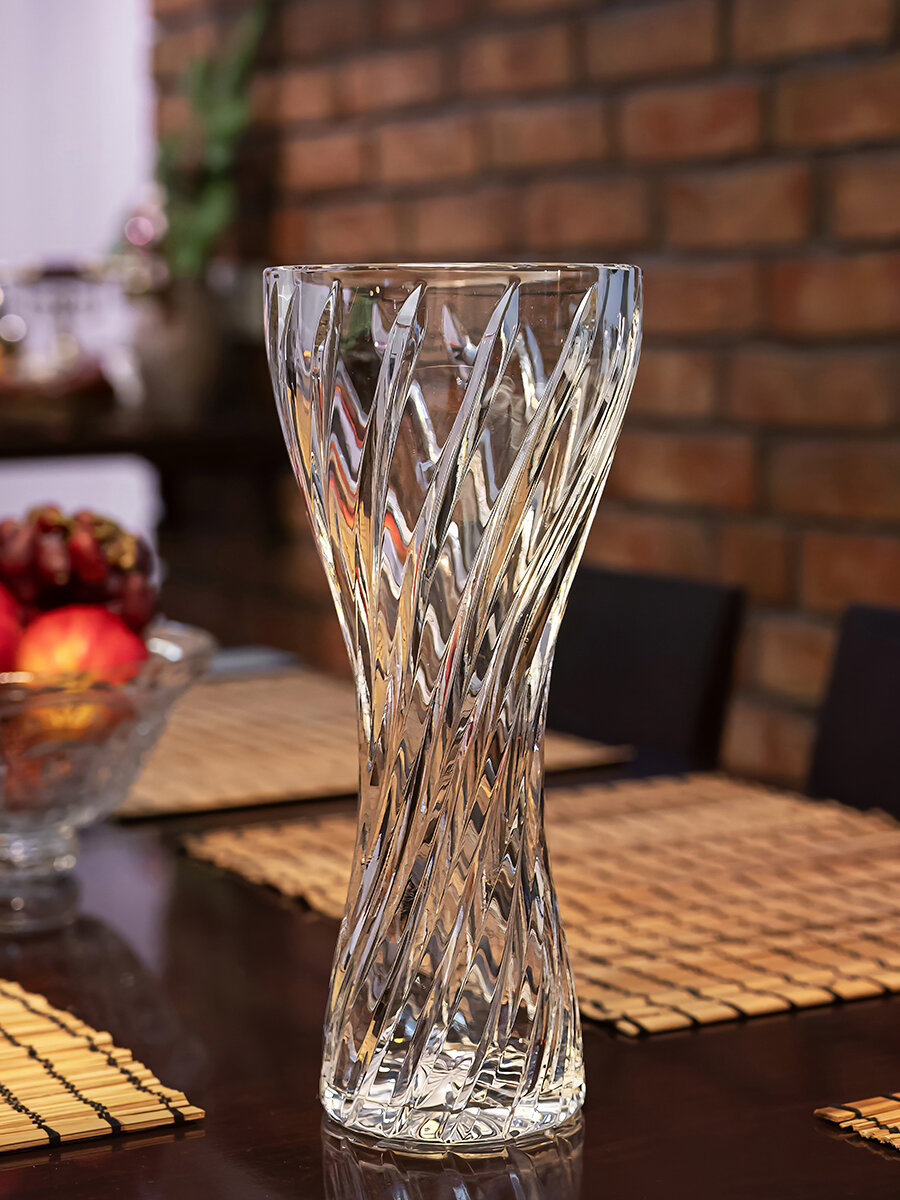 Ваза для цветов хрустальная для букета / декора и интерьера, высота 30 см, Неман 900/345 - 12500