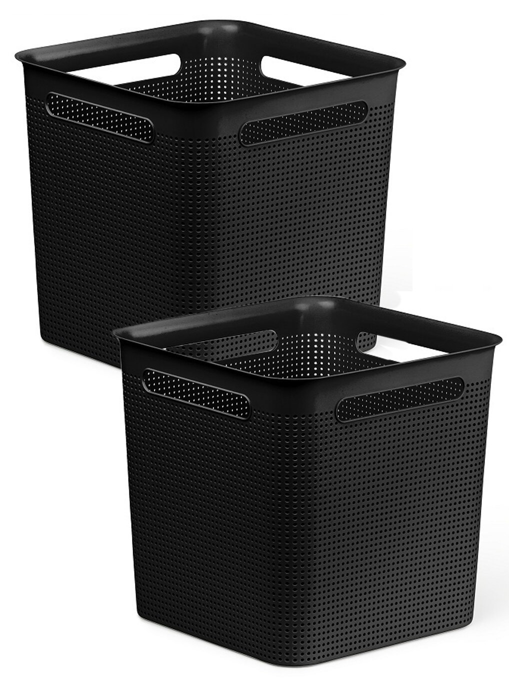 Набор корзин для хранения для хранения Rotho Brisen квадратная 18 л, 2 шт.