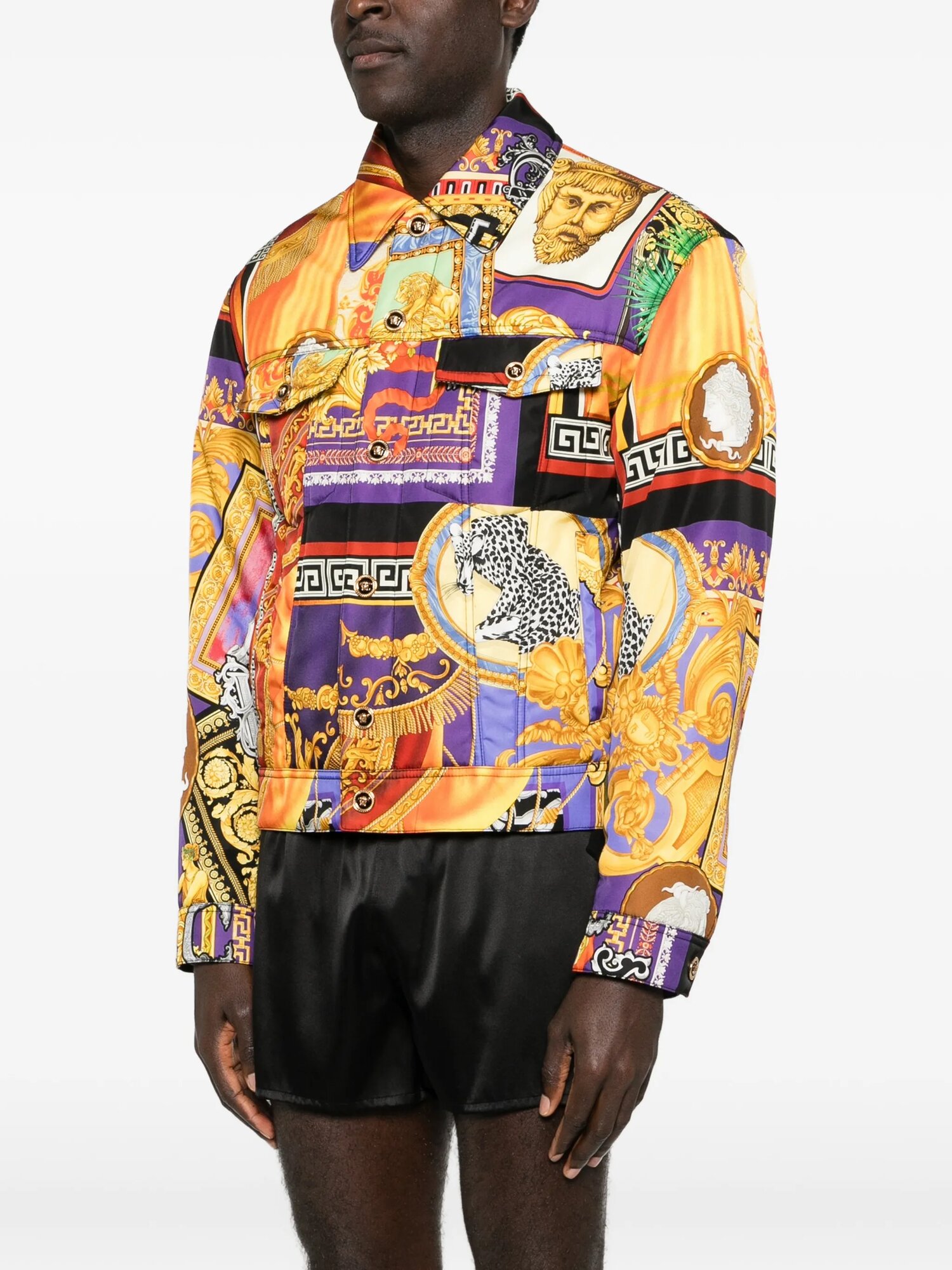 Куртка Versace All-over-pattern jacket, размер 48, orange — фото 1