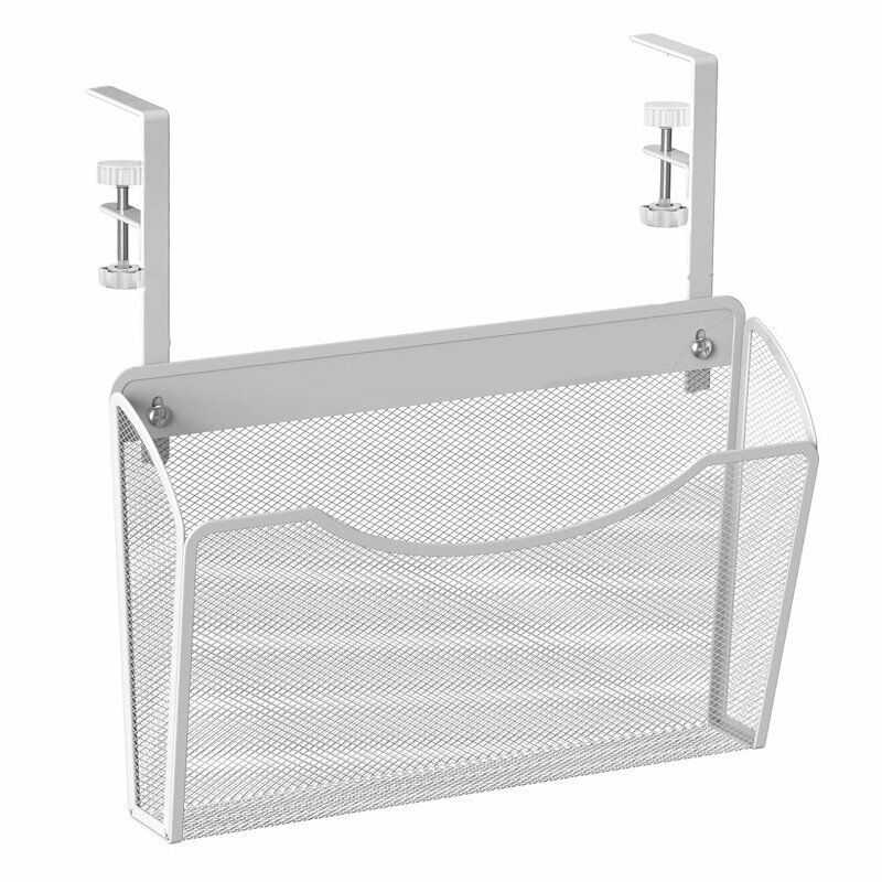 Настольный подвесной органайзер для хранения под столом, органайзер для журналов, сетчатый ящик для хранения на столе