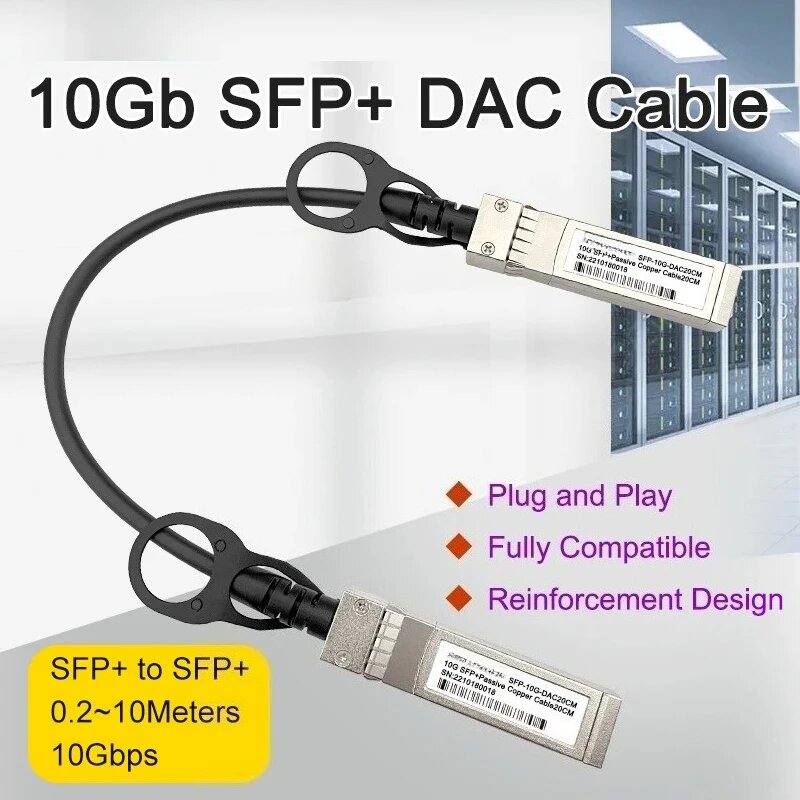 RNABAU 10G SFP DAC кабель 20см/0.5м/1м/2м/3м 0.3M 30AWG